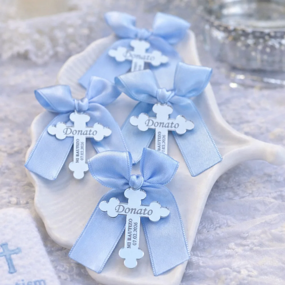 Bulk Personalized Acrylic Cross 10-50pcs Gold and Silver Mirror Tags ...