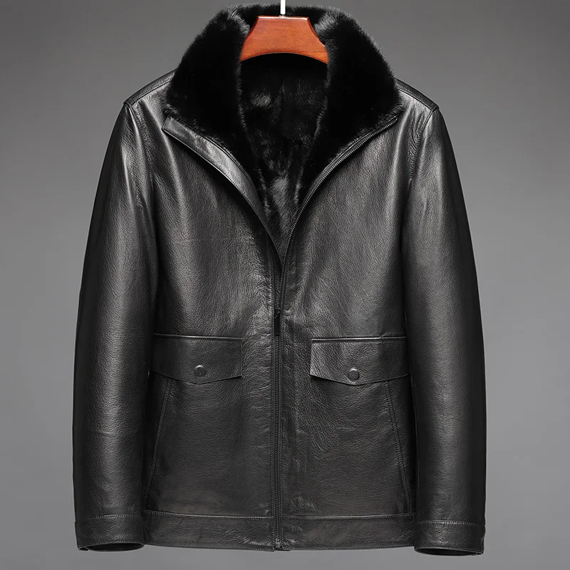 Men-s-Winter-Jackets-Fashion-Genuine-Leather-Real-Goatskin-Jacket-Men ...