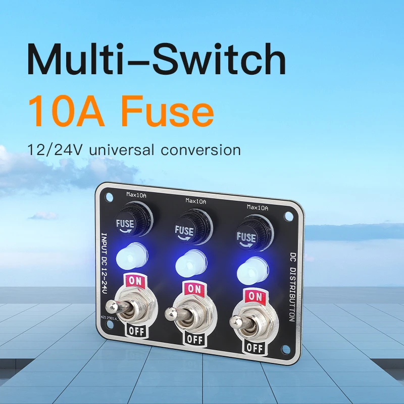 Vintage-Rocker-6-Gang-Sockets-And-Switches-ON-Off-With-Bulb-RV-Camper ...