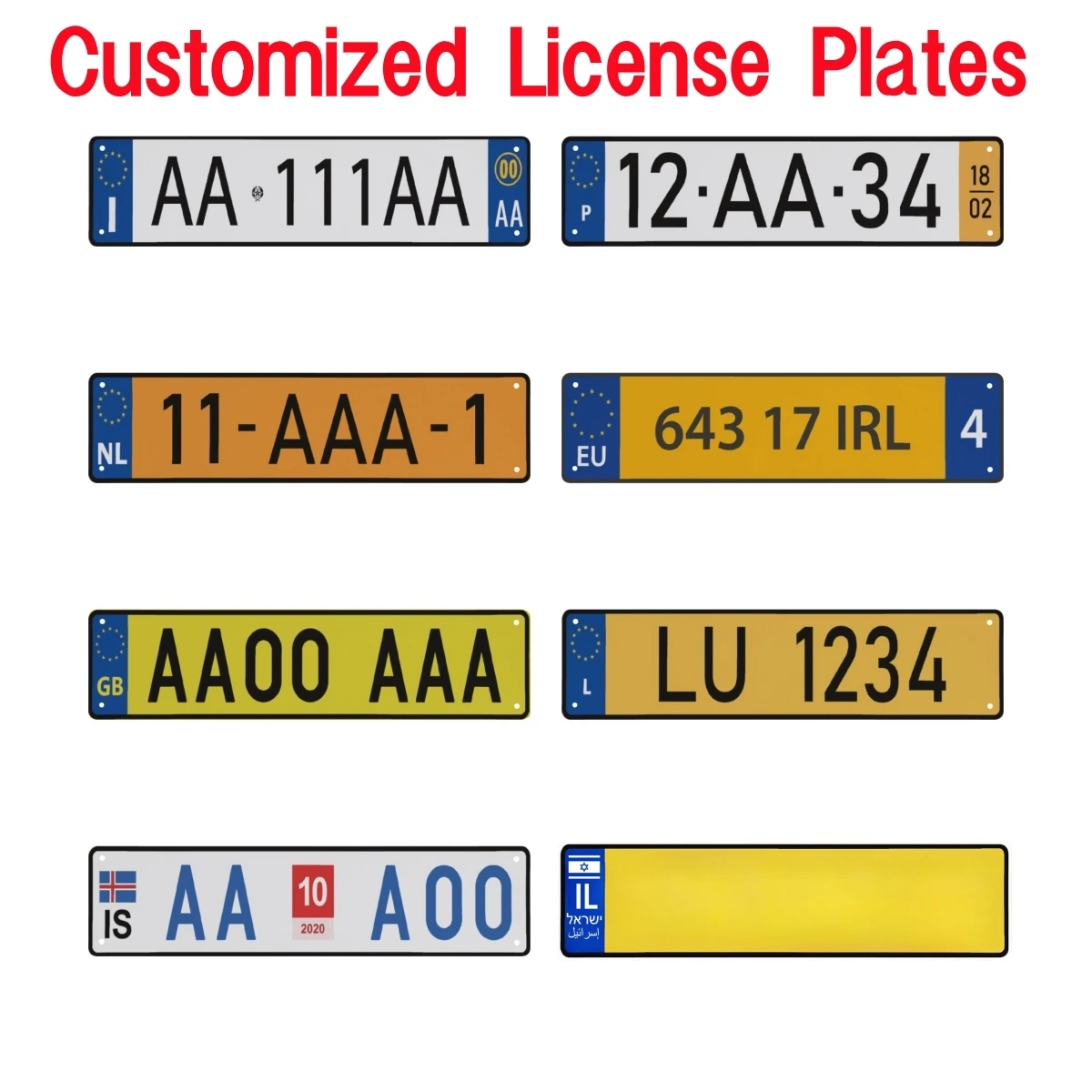 Customize-License-Plate-Number-Road-Sign-House-Number-Metal-Sign-Garage ...