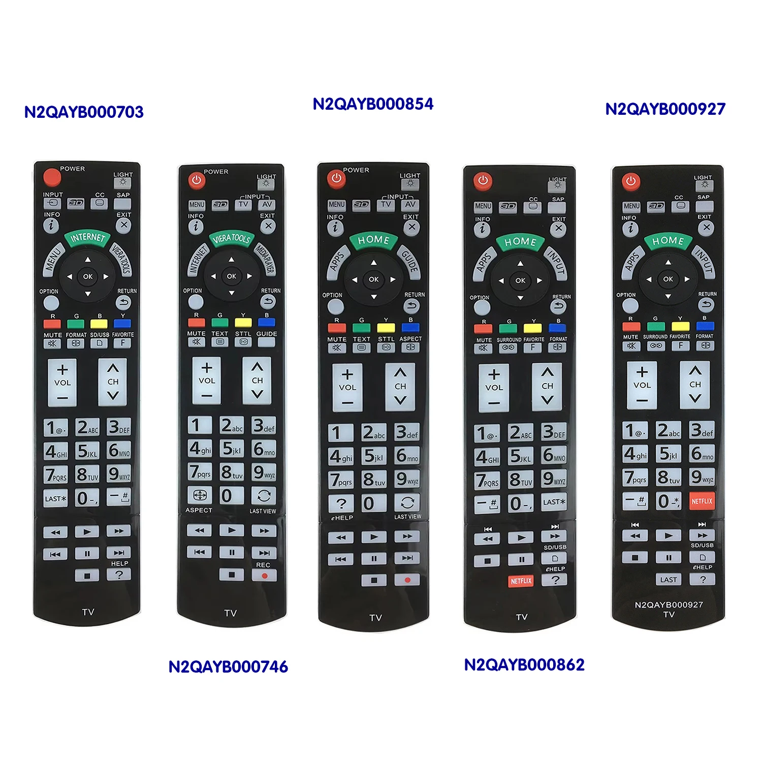 New Remote Control For Panasonic N2QAYB000703 N2QAYB000862 N2QAYB000927 ...
