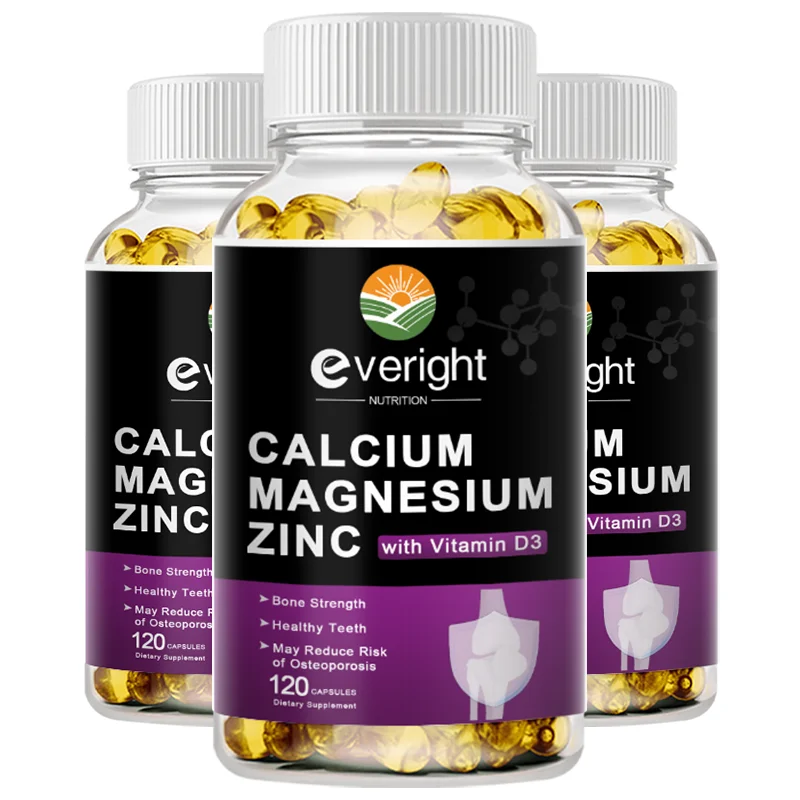 Calcium Magnesium Zinc with vitamin D3 B6 Promotes Healthy Bones and ...