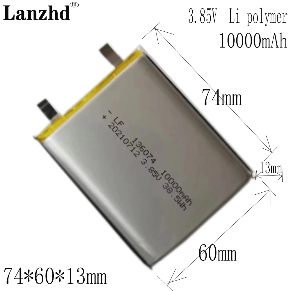 1-10pcs 1376074 10000mAh 3.85V Li-Polymer Replacement Bare Cell For DIY ...