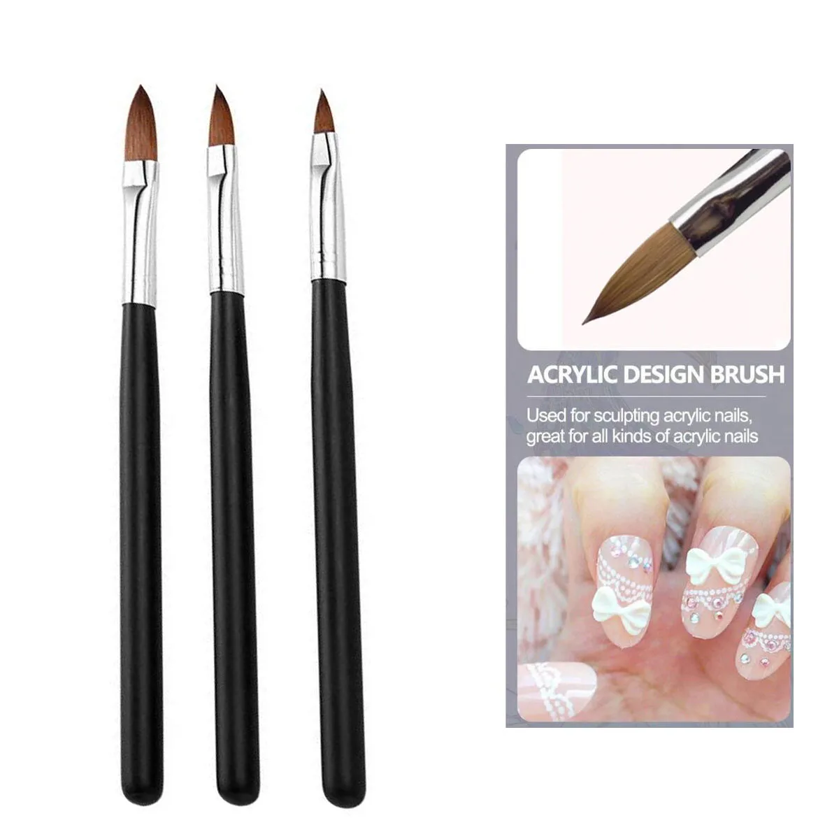 3Pcs-Crystal-Engraving-Pens-Set-Acrylic-Black-Handle-Pattern-Painting ...