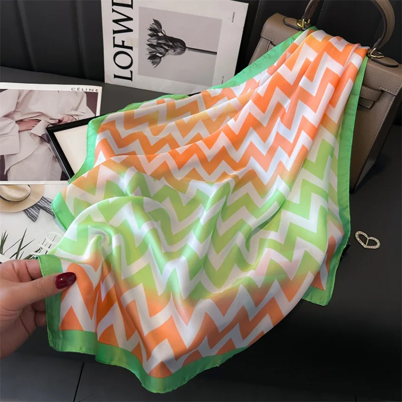 70cm-Gradient-Color-Scarf-Colorful-Wave-Scarf-Women-s-Casual-Simple ...