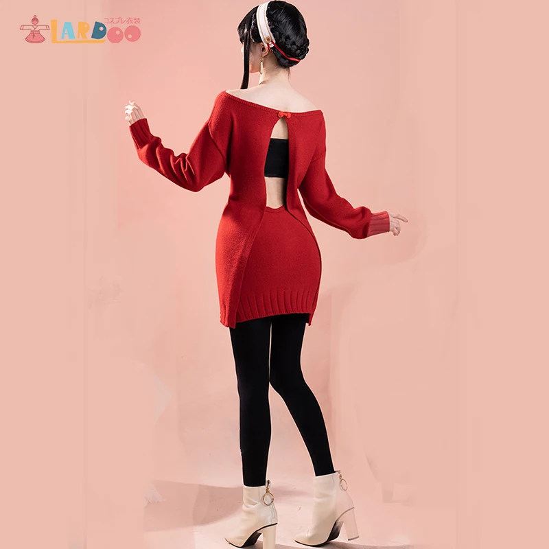 Lardoo Yor Forger Costume Cosplay Yor Forger Red Sweater