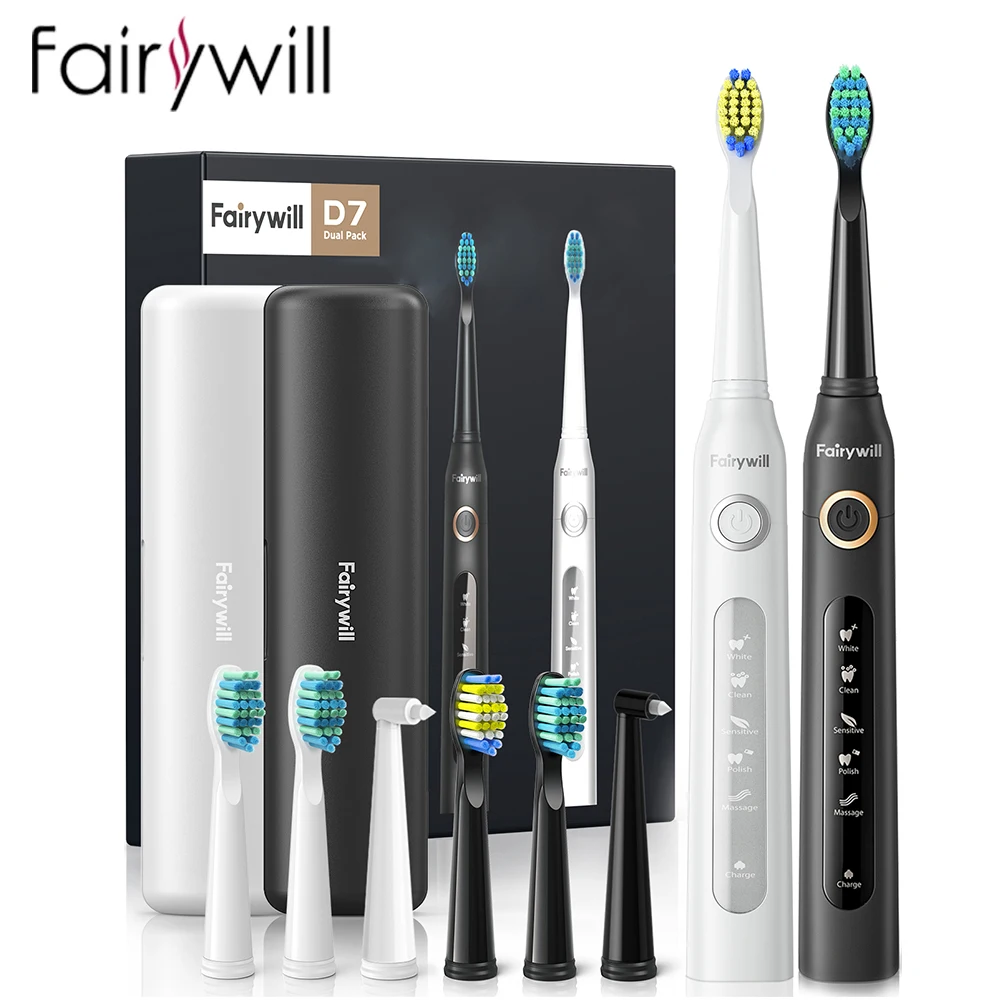 Fairywill-Sonic-Electric-Toothbrush-FW-D7-set-USB-Charge-Toothbrushes ...