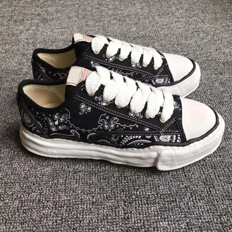 2023 Japanese MMY Bandanna Dissolve Sole Canvas Sneakers for Men Mihara ...