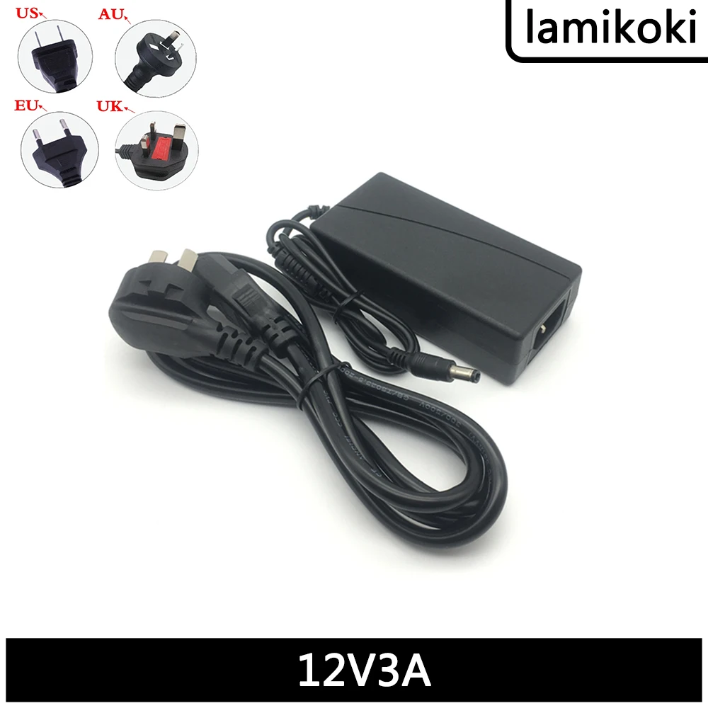 12V-3A-Computer-TV-Monitor-Power-Adapter-100-240V-1-6A-50-60HZ-With ...