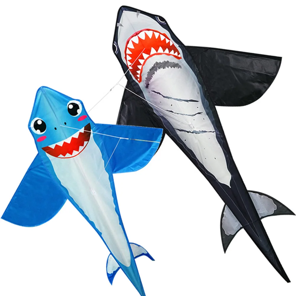 Large-Soft-Kite-Shark-Shaped-Kite-Nylon-Kite-Line-Animated-Kites-Flying ...