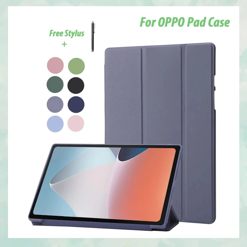 For 2023 OPPO Pad2 Case 11.61 inch Tri-Folding Stand Soft Silicone Back ...
