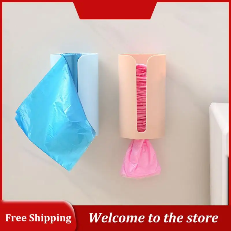 Wall-Hanging-Nail-Free-Plastic-Garbage-Bag-Holder-Mounted-Trash-Bag ...