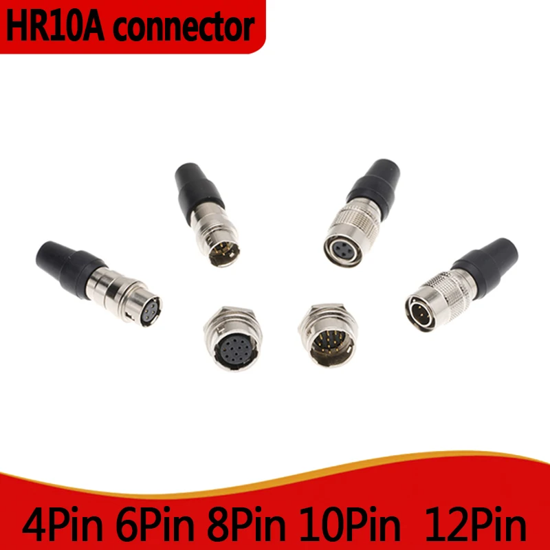 Hirose HR10A 7J 10J 4 6 10 12 Pins Hole Activity Male Female Socket ...