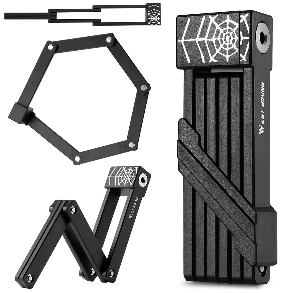 Bicycle-Foldable-Lock-High-Security-Electric-Bike-Chain-Lock-Waterproof ...