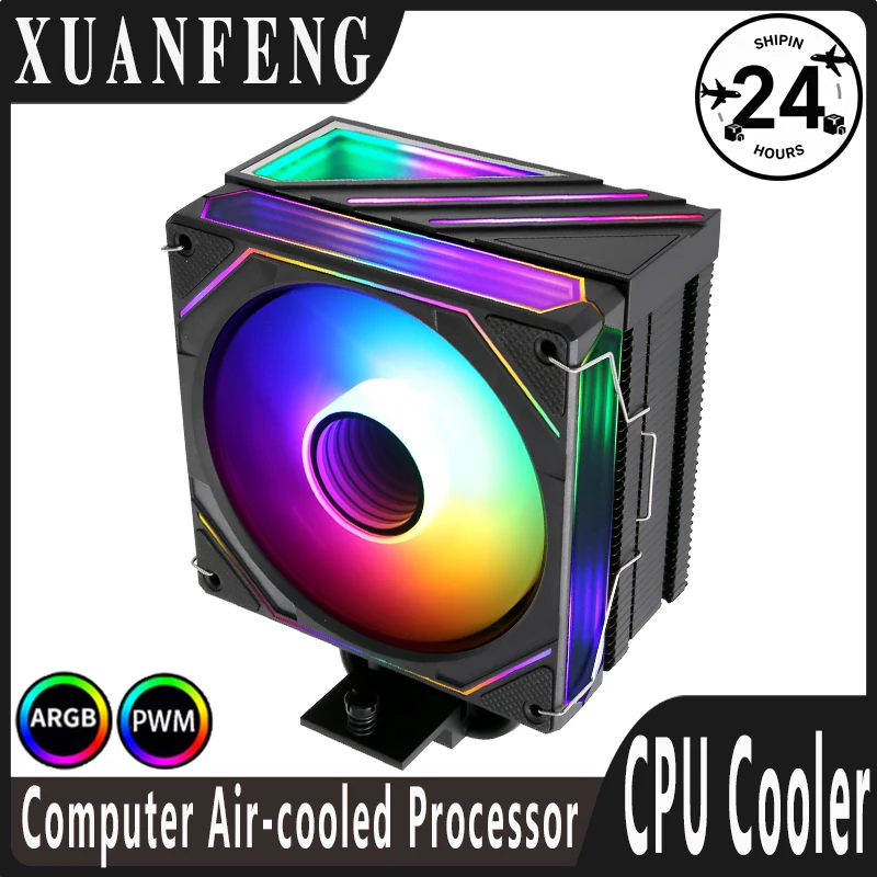 Xuanfeng cpu cooler rgb 120mm ventilador 4 tubo de calor refrigerado a ...