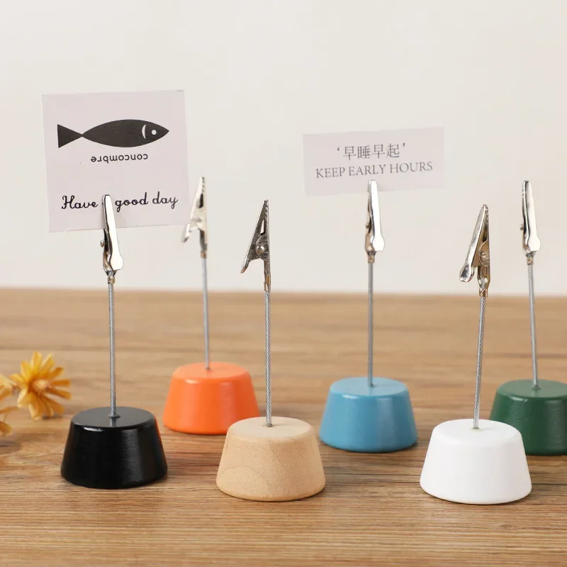 1PC Memo Clip Holders Place Card Stand Metallic Table Number Stand ...