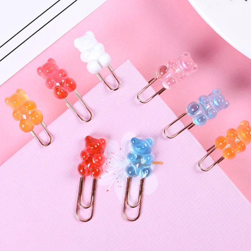 Mini-Cartoon-Bear-Paper-Clip-Bookmark-Binder-Decorativo-Envelope ...