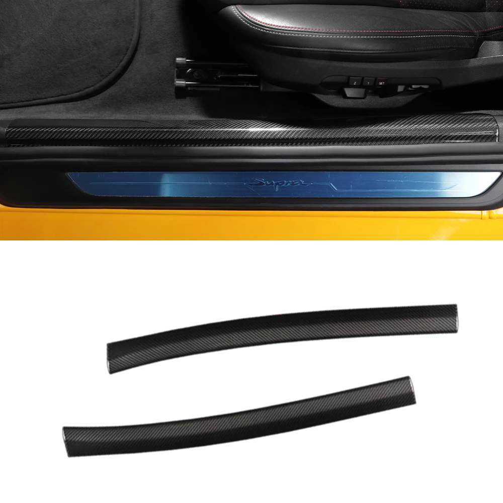 Real Carbon Fiber Car Door Pedal Board Trim Sticker For Supra GR A90 ...