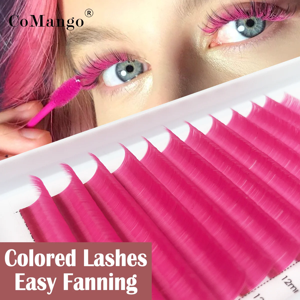 Comango Color Lash Extension C/d Curl Easy Fanning Eyelash Extension ...