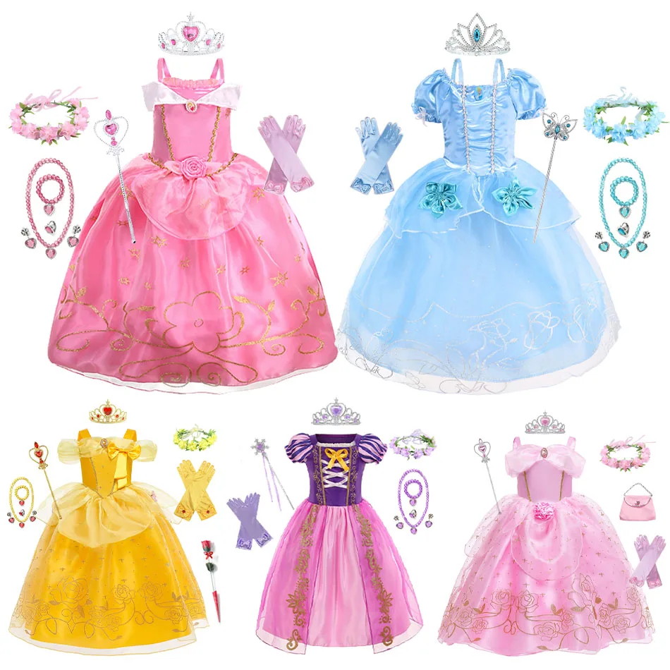 Kid-Princess-Dress-Girl-Summer-Fancy-Party-Clothes-Children-Rapunzel ...
