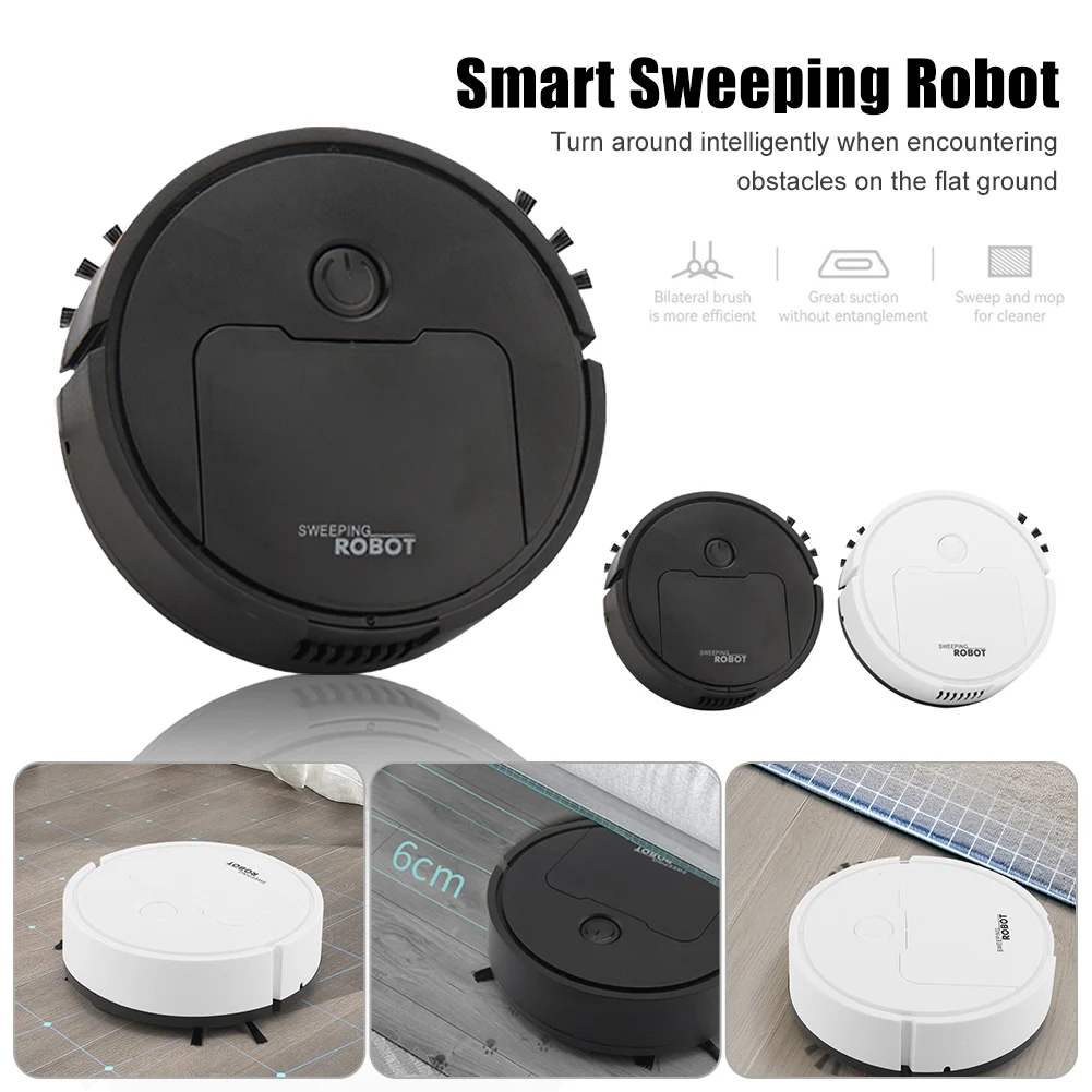 ABS Smart Sweeping Robot Vacuum Cleaner Wireless Sweep And Wet Mopping ...