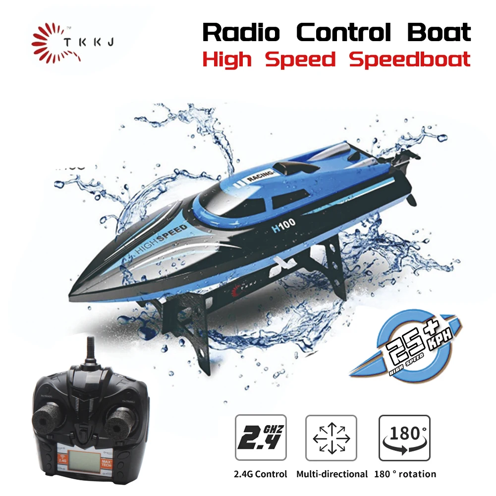 TKKJ-2-4G-High-Speed-Remote-Control-Boat-H100-Electric-Racing-RC-Boat ...