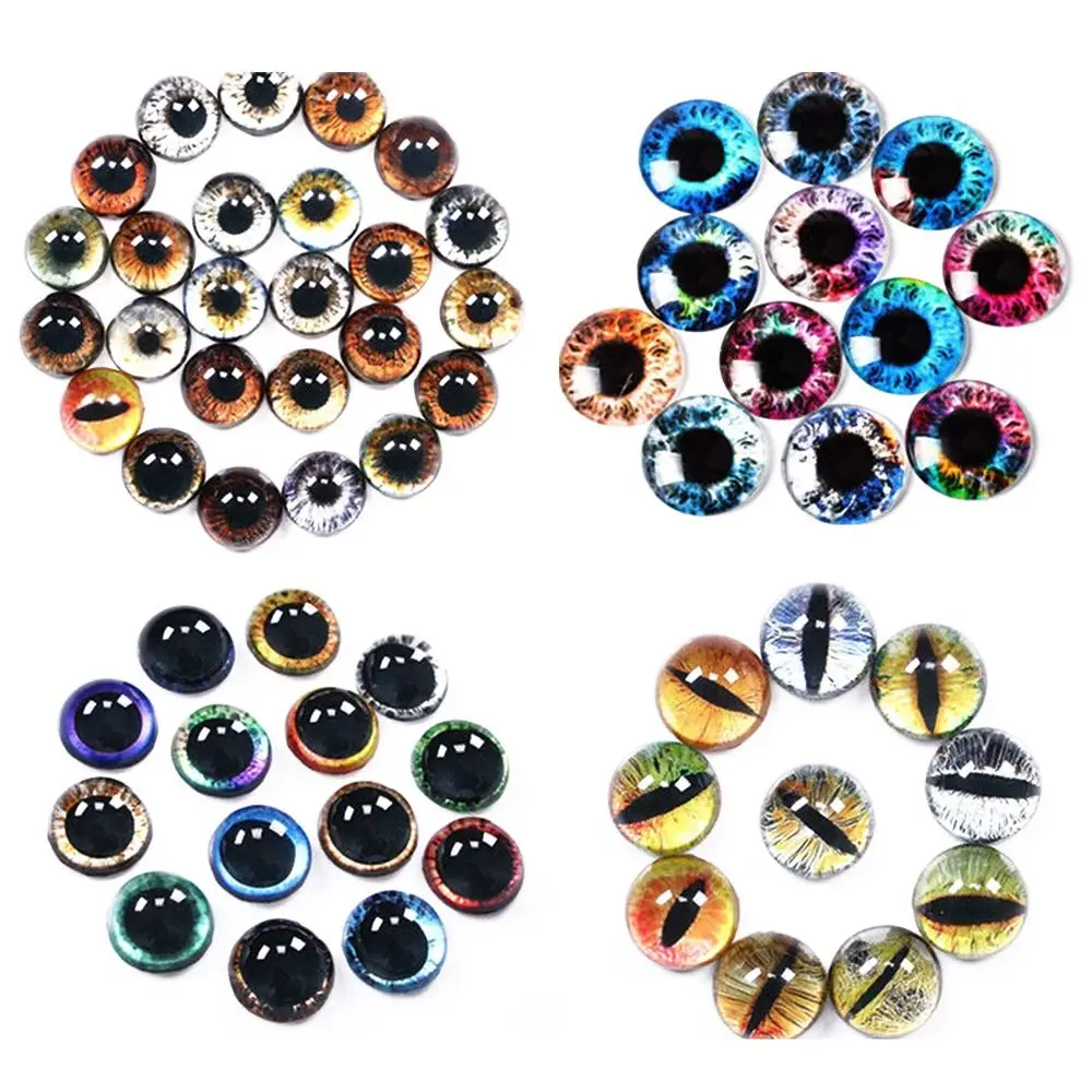 50pcs/25Pairs 8/10mm Plastic/Glass Dolls Eyes DIY Crafts Eyeballs for ...