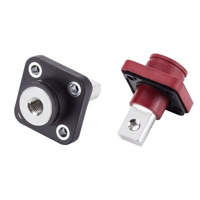 Terminal de cableado de pared a través de rojo y negro, Terminal de ...