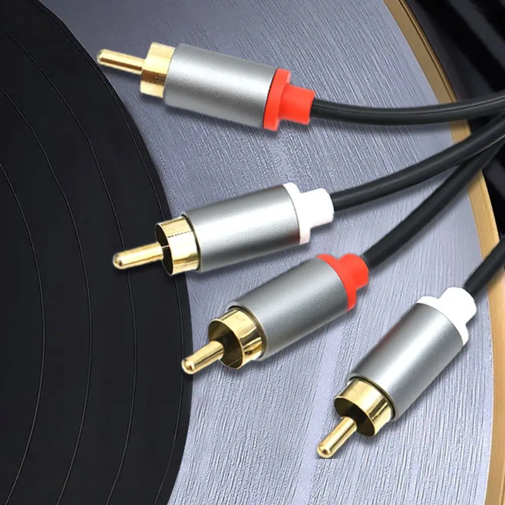 Shielded-Double-Lotus-Head-Audio-Aux-Cable-Audio-Video-Cable-HIFI-2RCA ...