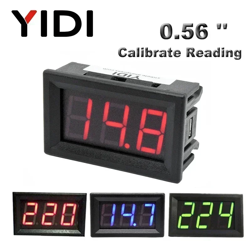 AC 30-500V 10-600V 0.56'' Digital Voltmeter Voltimeter Calibrate ...