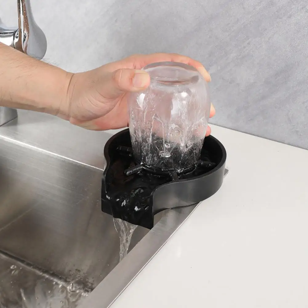 Automatic-Cup-Washer-Sink-High-Pressure-Copper-Faucet-Glass-Rinser ...