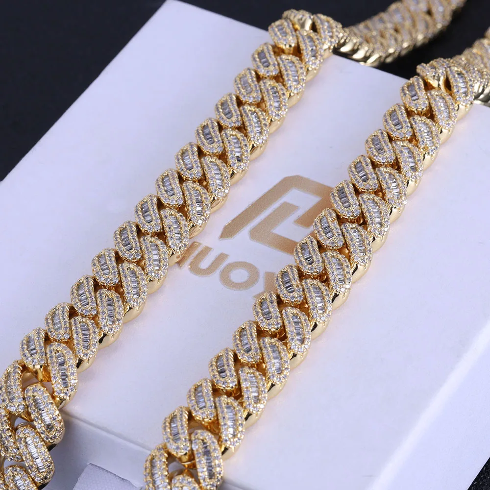 Hip-Hop-12mm-Bling-Iced-Out-Diamond-cadena-cubana-lat-n-5A-Cz-Baguette ...