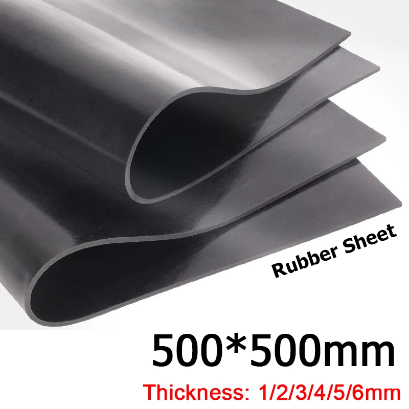 500-500mm-Black-Square-Rubber-Sheet-Thickness-1-2-3-4-5-6mm-Chemical ...