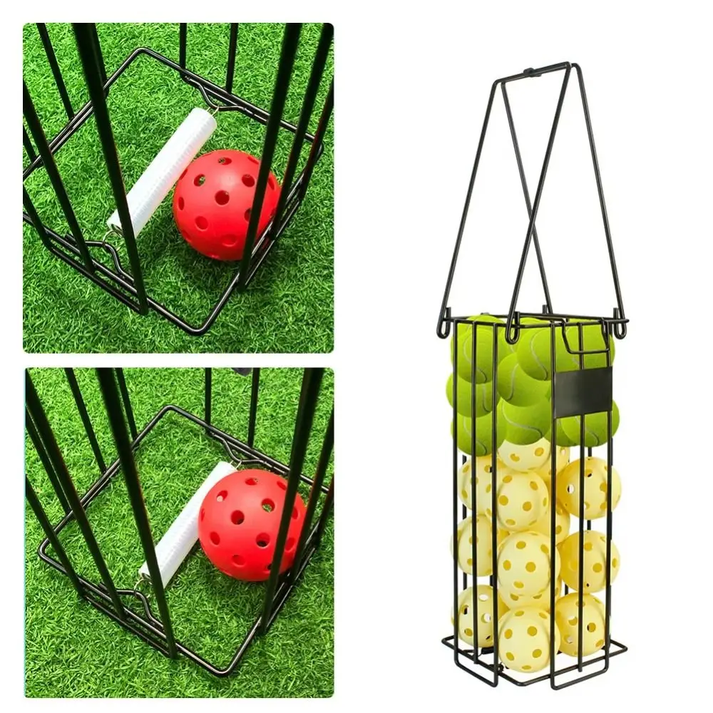 Black Pickleball Picker Upper Ergonomic Handle Large Capacity Tennis ...