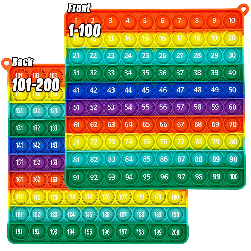 Sensory Toys With Multiplication Table HUAZHENQI-GH Big Push Pop Fidget ...