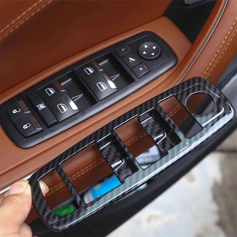 For 2016-2021 Maserati Levante ABS carbon fiber style car styling glass ...