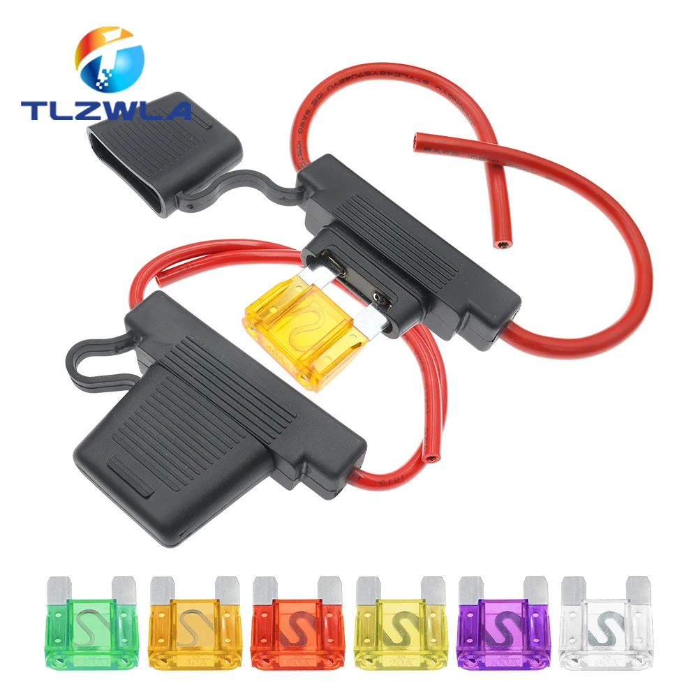 Waterproof 32V Large Auto Fuse Holder 8AWG /10AWG and Car Blade Fuse ...