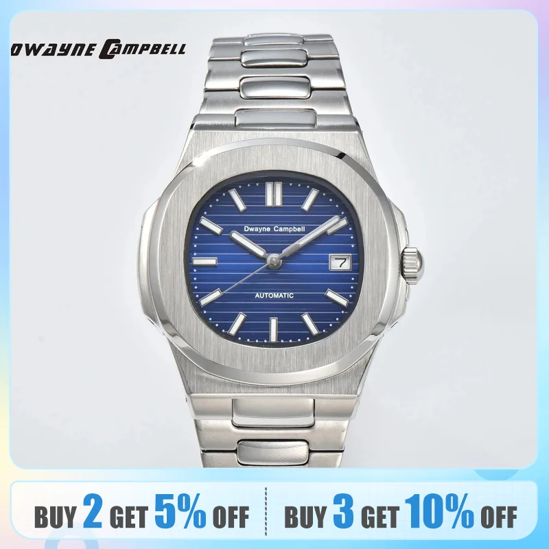 DWAYNE-CAMPBELL-Classic-Men-s-Automatic-Watch-Stainless-Steel-Waterproof-Sapphire-Glass-Luminous ...