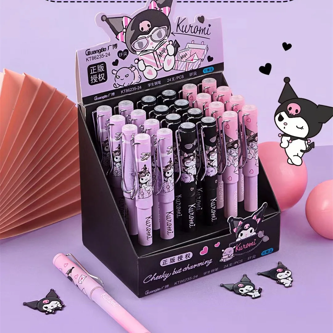 Cartoon-Kuromi-pen-Blue-ink-Erasable-EF-tip-write-Correct-writing ...