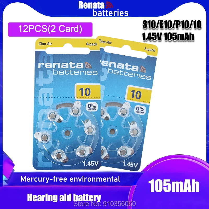Hearing Aid Batteries A10 Pr70 | Batteries Zinc Air Pr70 1.45v - 12pcs ...