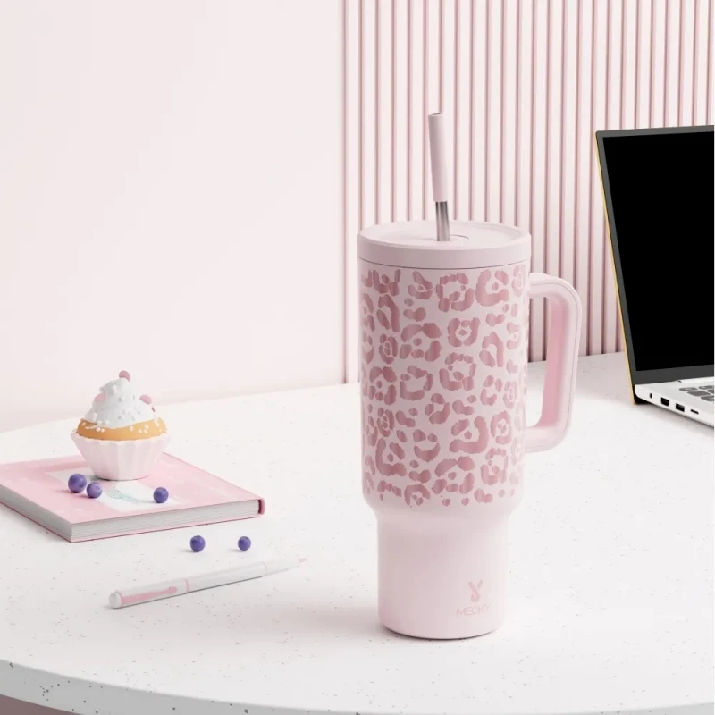 Meoky-copo-de-40oz-com-al-a-canudo-novas-impress-es-leopardo-a-o-inoxid ...