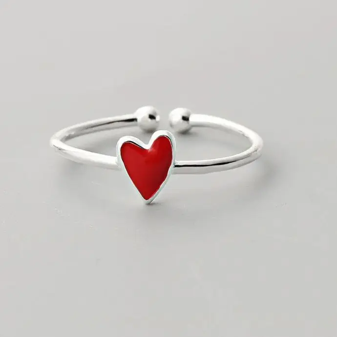 Boho-Creative-Style-Red-Heart-Rings-For-Women-Adjustable-Size-Ring-Fashion-Charm-Jewelry ...