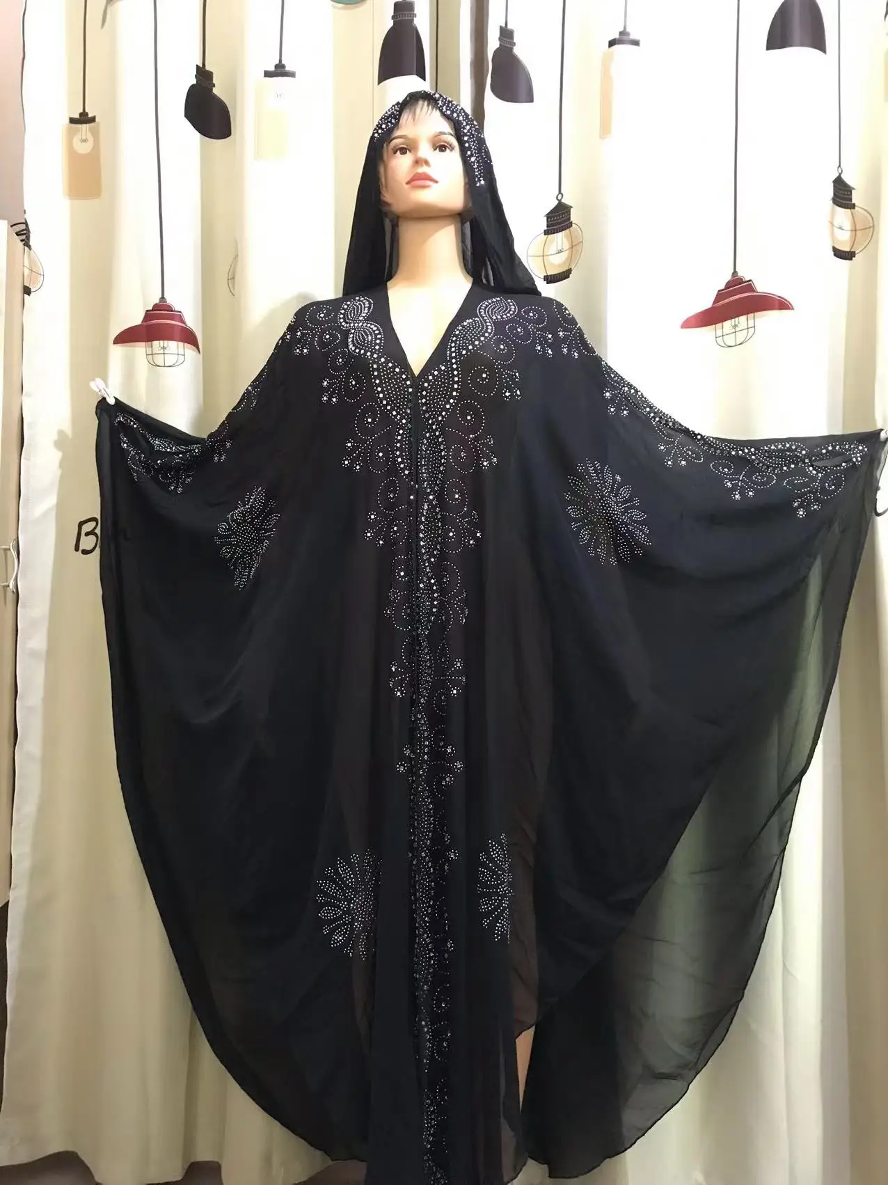 2023-new-Middle-East-abaya-for-women-type-of-hot-drill-nail-bead-Muslim ...