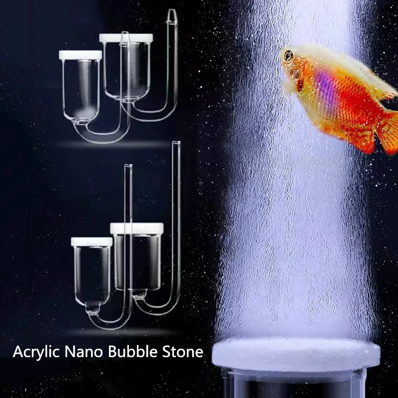 Acrylic-Air-Pump-Sand-Stone-Aquarium-Oxygen-Pump-Fresh-Air-Stone-Nano ...