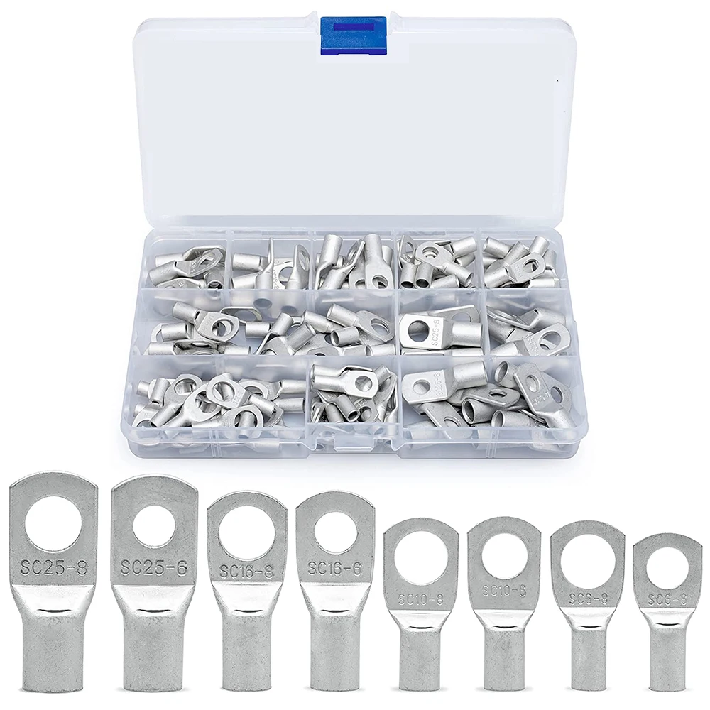 120CPS Various Automotive Soldering Connector Kits Tinned Copper Ring ...