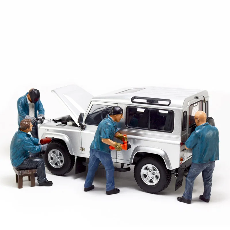 1-18-Scale-Model-Repair-Shop-Action-Figure-Scene-Accessory-Car-Display ...