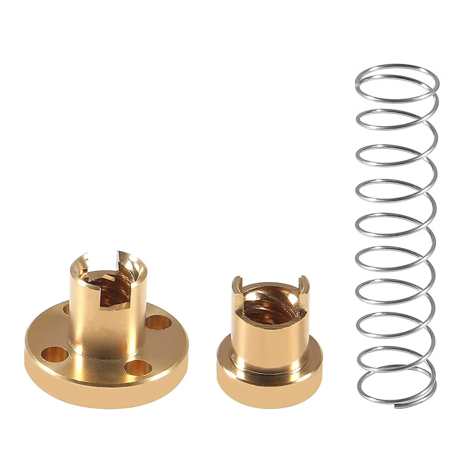 T8 Anti Backlash Spring Loaded Nut Brass Elimination Gap Nut Used To ...