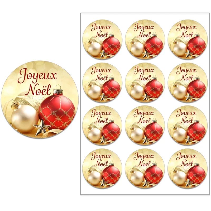 Joyeux Noël - Pegatinas navideñas en francés, etiquetas decorativas ...