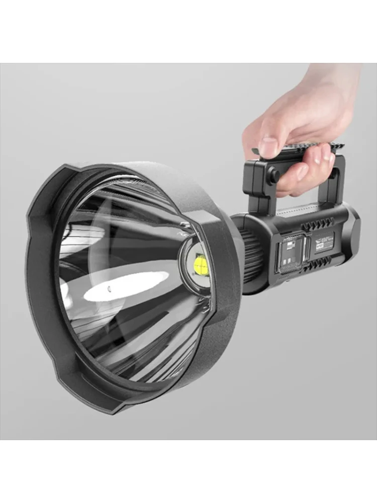 Portable-Powerful-LED-Flashlight-Mountable-Bracket-Handheld-Searchlight ...