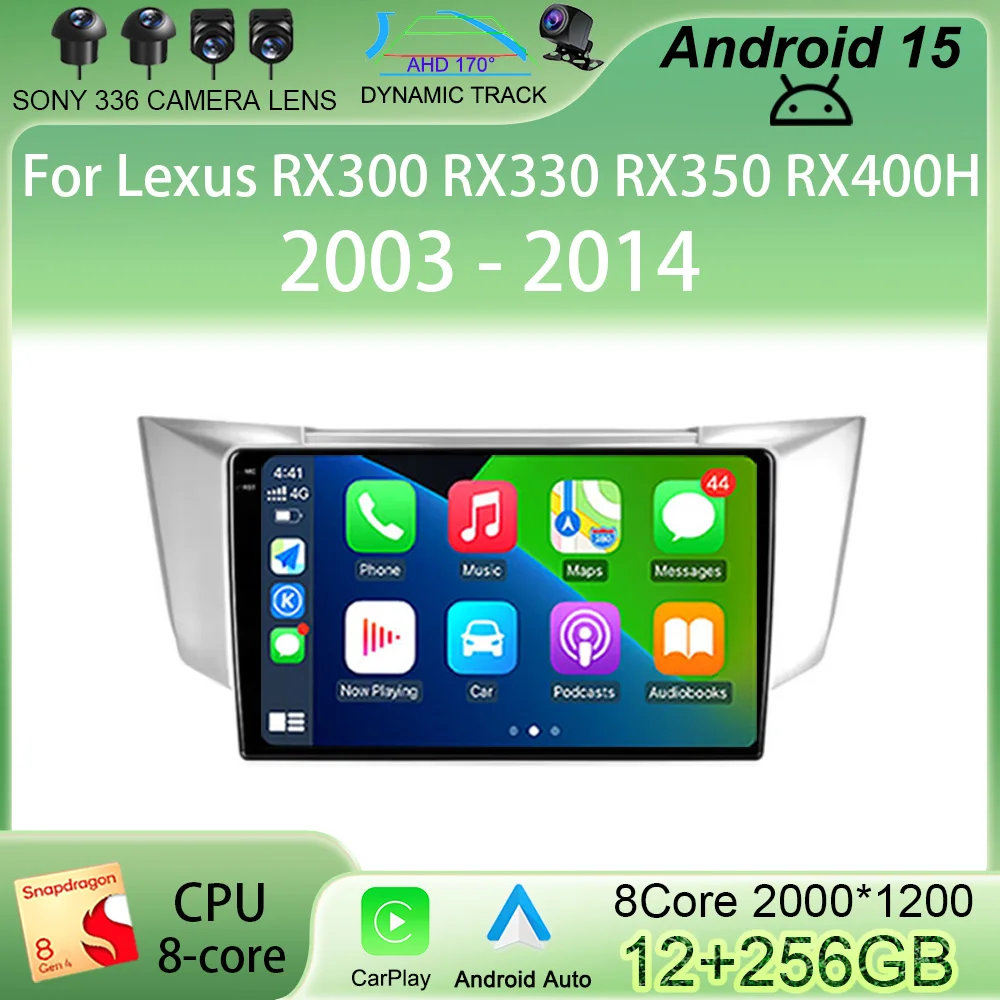 Car Radio Multimedia Player Android 15 For Lexus RX300 RX330 RX350 ...